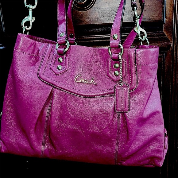 Coach | Bags | Coach Pink Leather Bag | Poshmark